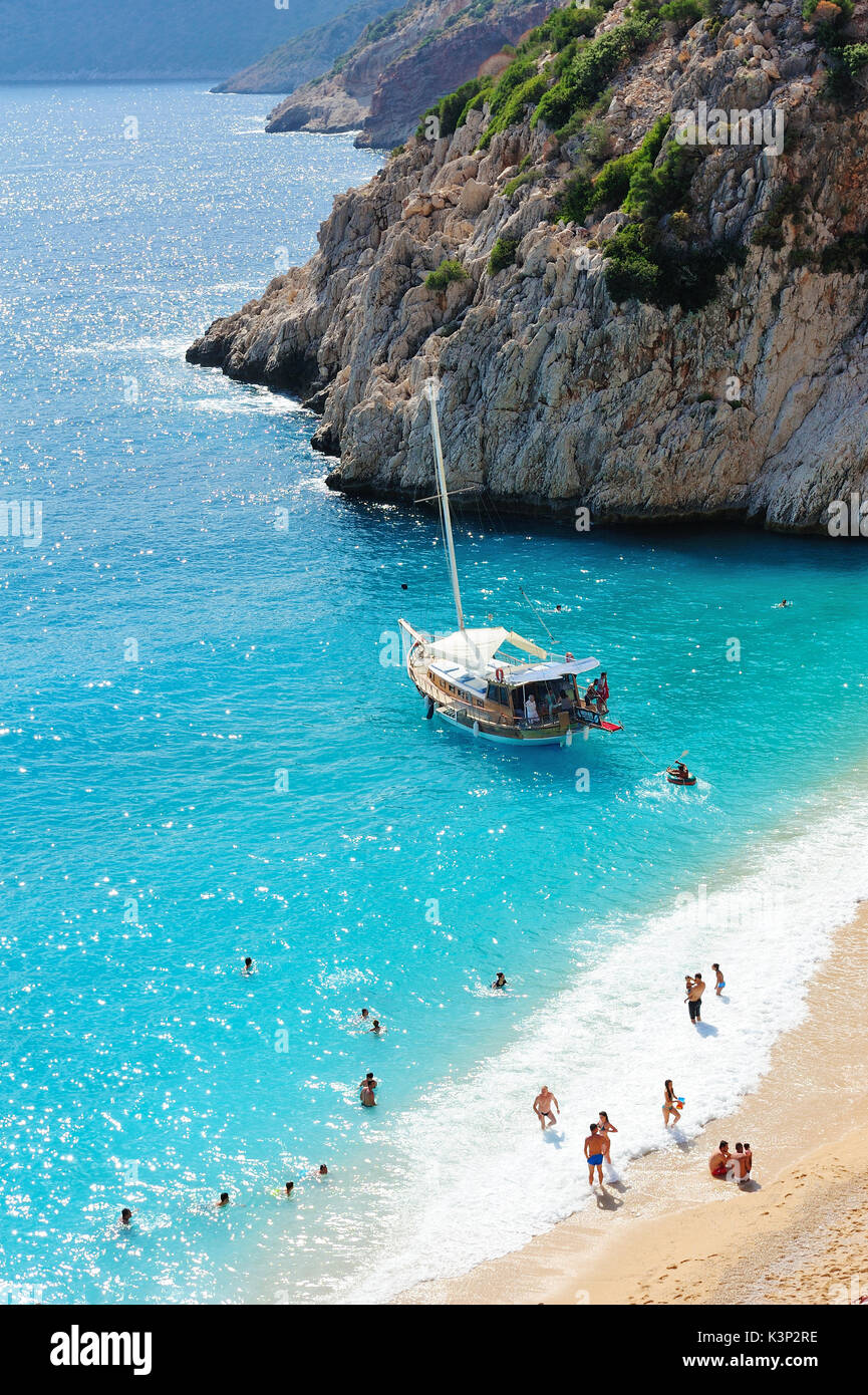 Mediterranean beach scenery,along the highway D400,shooting in Turkey ...