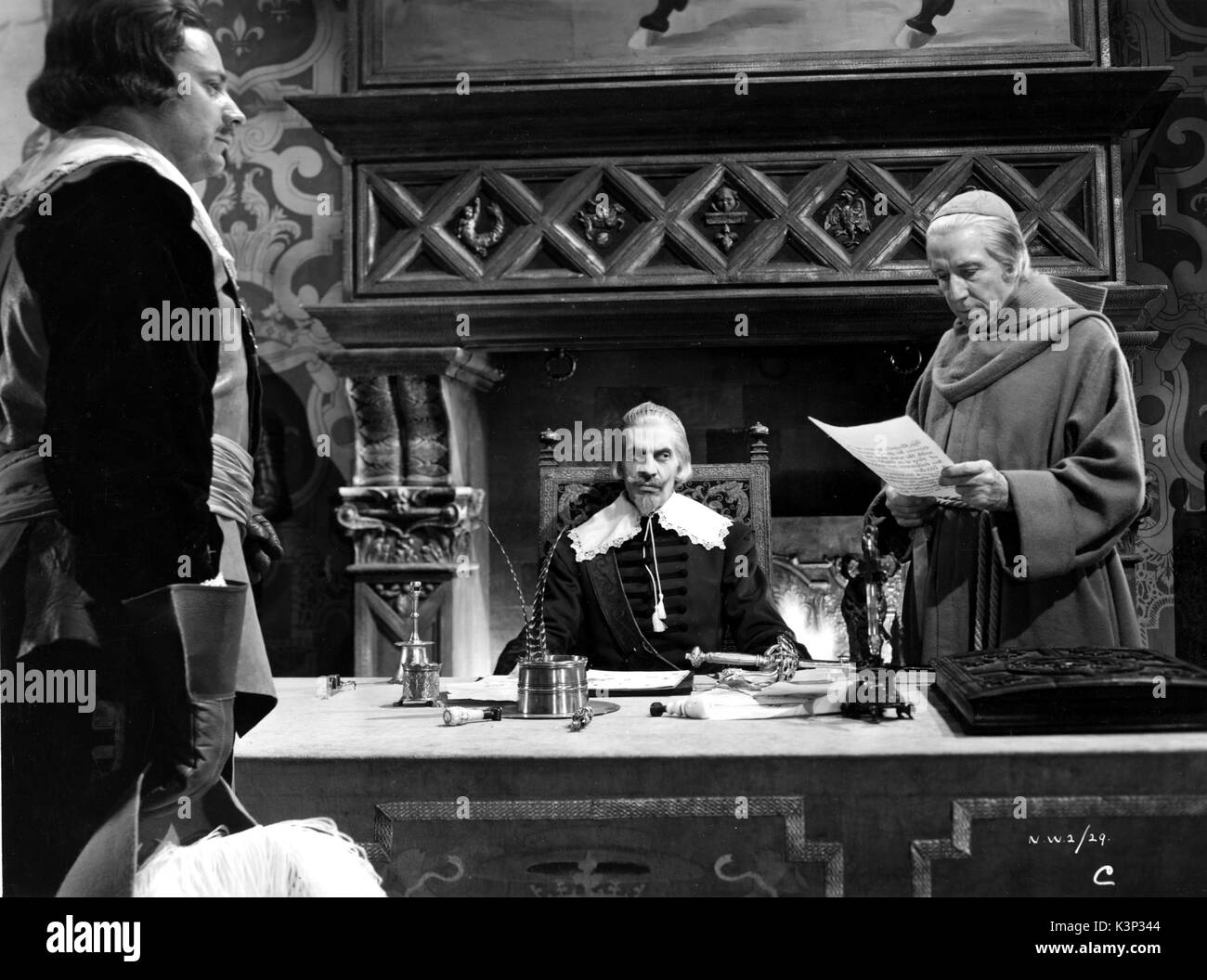 UNDER THE RED ROBE [BR / US 1937] RAYMOND MASSEY as Cardinal Richelieu ...