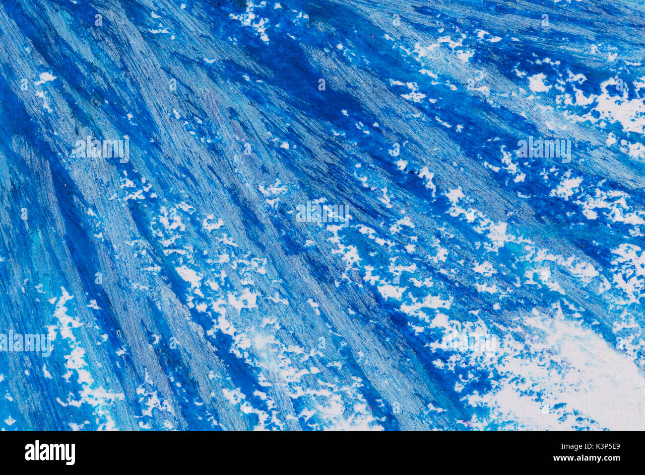 crayons blue frame texture background close up shot Stock Photo - Alamy
