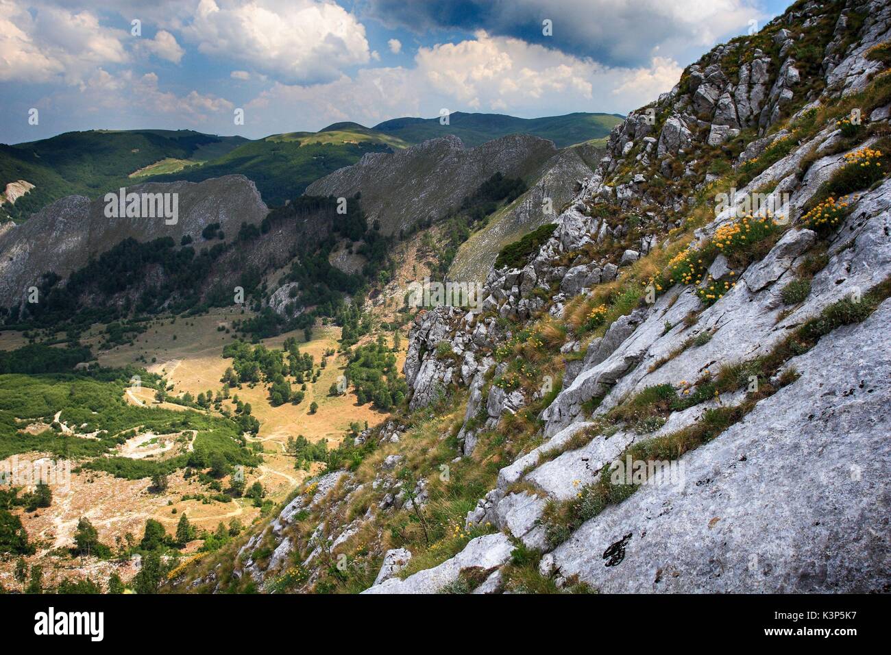 Scenery from Mountains in Albania on the border with Macedonia ...