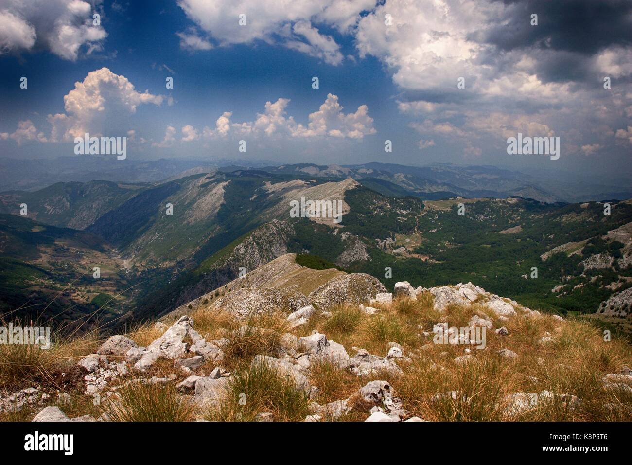 Scenery from Mountains in Albania on the border with Macedonia ...