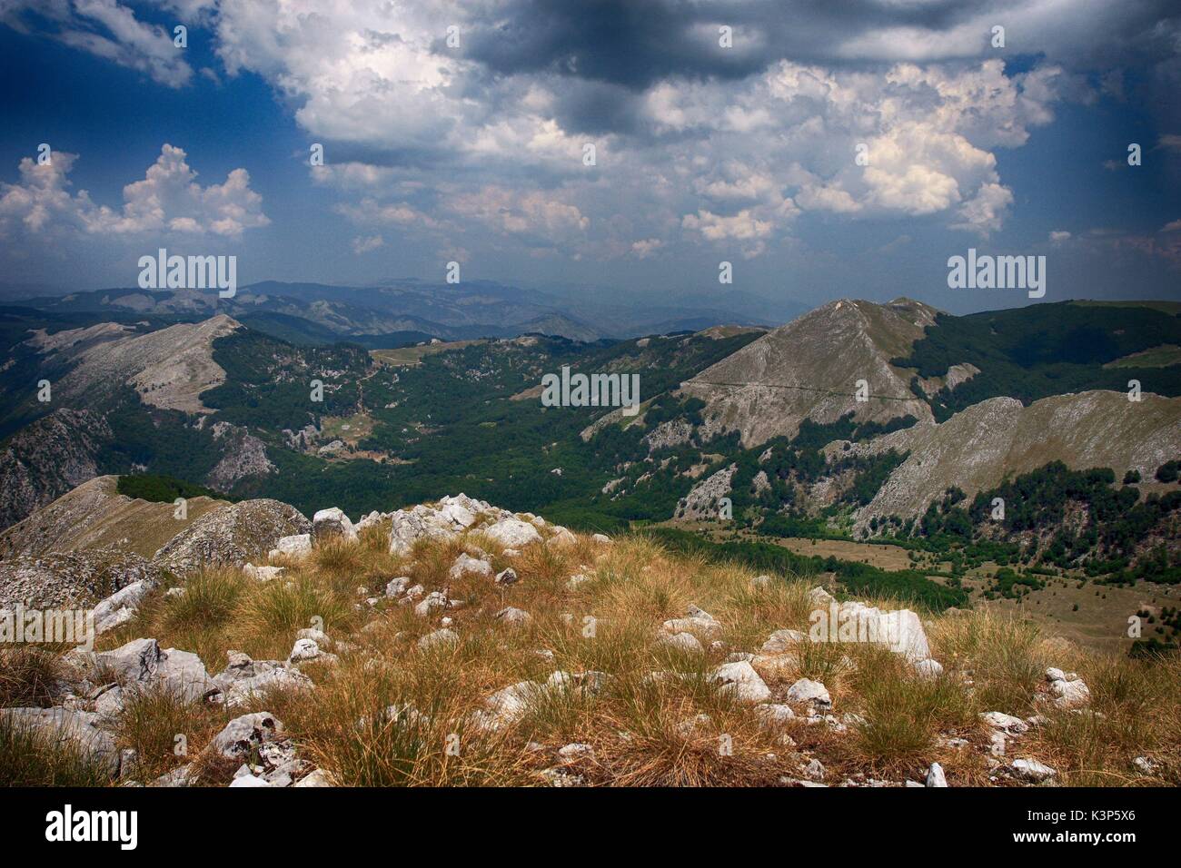 Scenery from Mountains in Albania on the border with Macedonia ...
