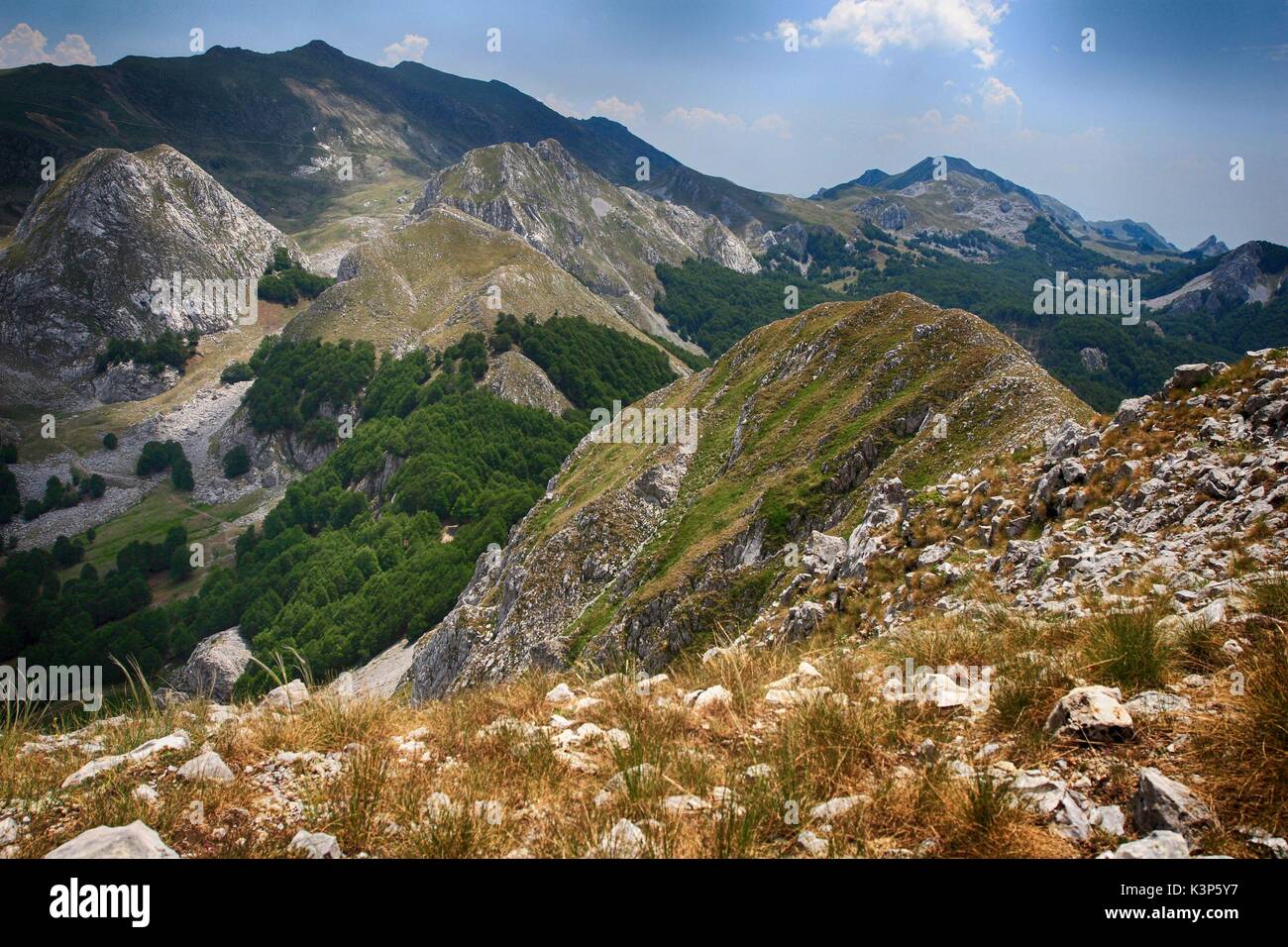 Scenery from Mountains in Albania on the border with Macedonia ...