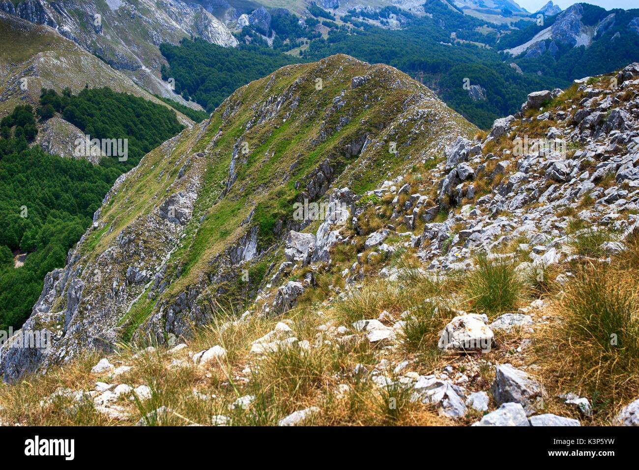 Scenery from Mountains in Albania on the border with Macedonia ...