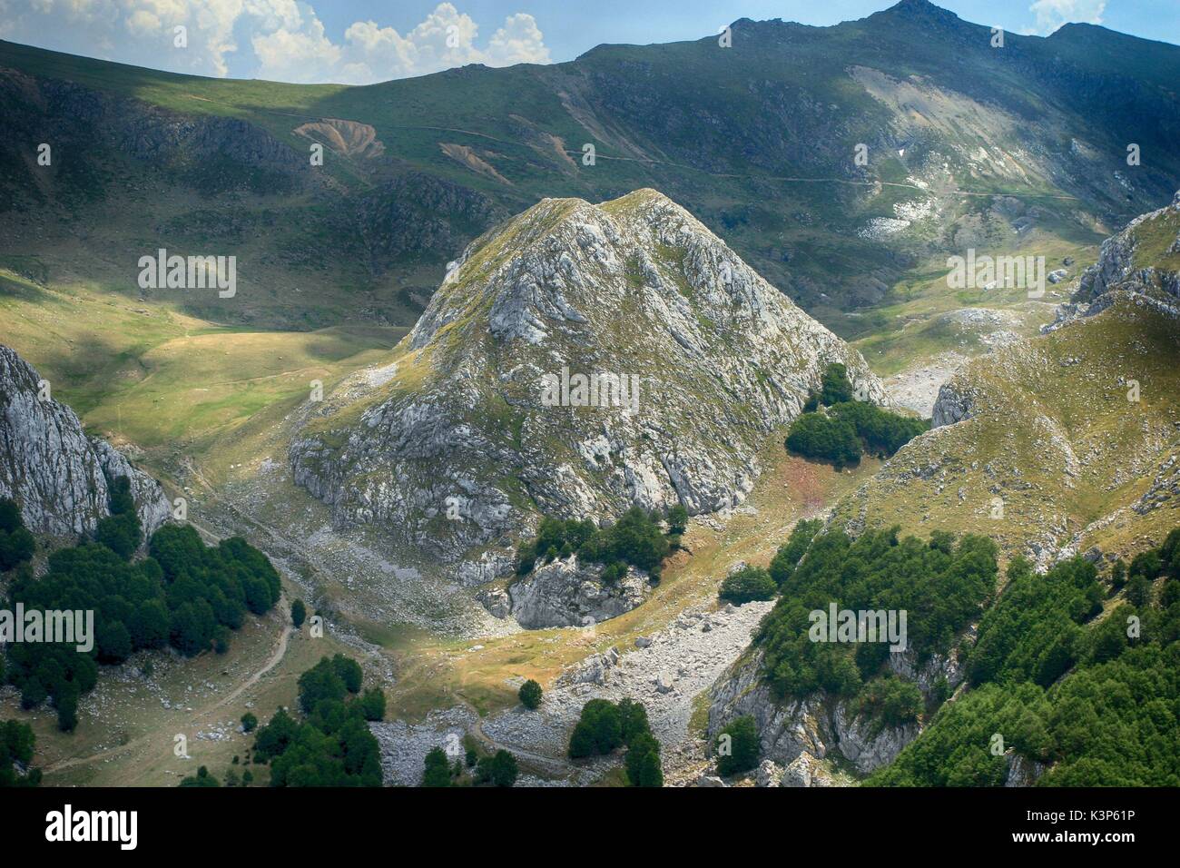 Scenery from Mountains in Albania on the border with Macedonia ...