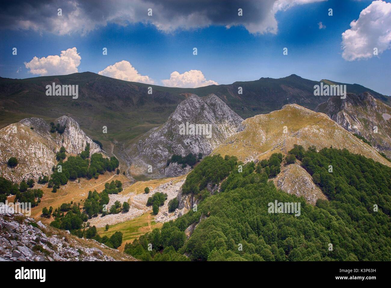 Scenery from Mountains in Albania on the border with Macedonia ...