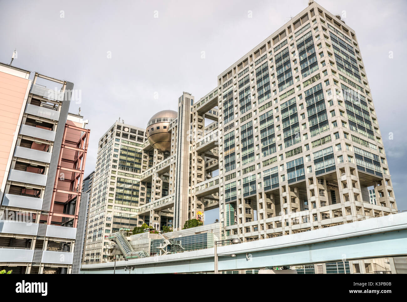 Fuji Television, known as Fuji TV, headquarter Building in Odaiba ...