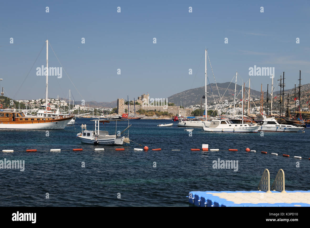 Bodrum Town in Aegean Coast of Turkey Stock Photo - Alamy