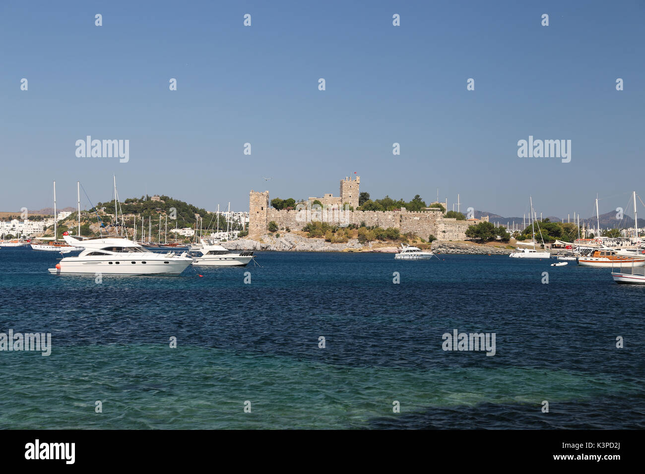 Bodrum Castle in Aegean Coast of Turkey Stock Photo - Alamy