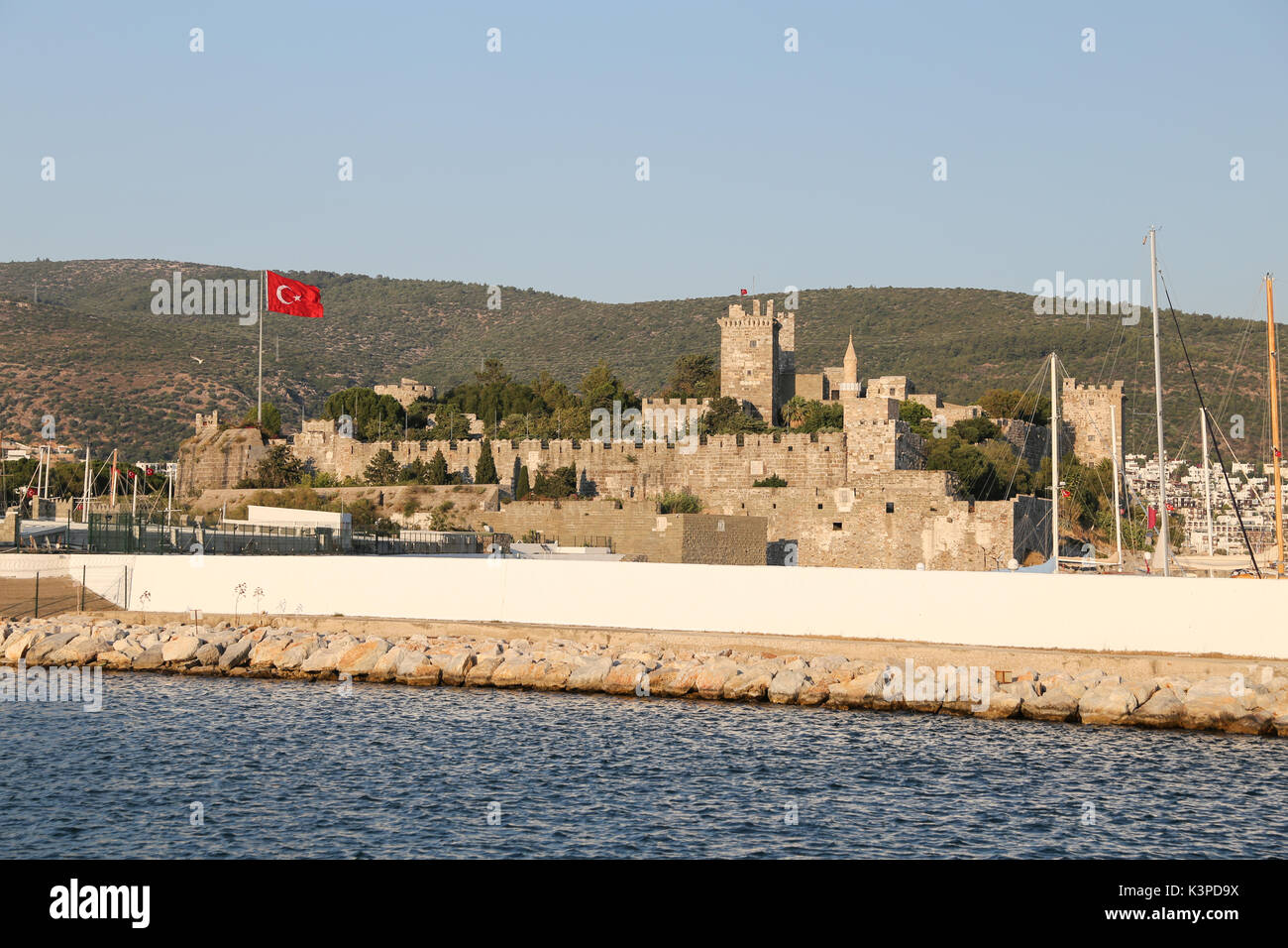 Bodrum Castle in Aegean Coast of Turkey Stock Photo - Alamy