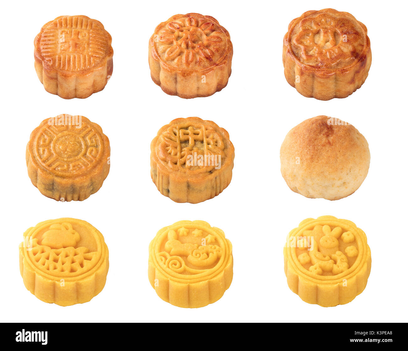 Handmad Mooncake Isolated on White Background in Full Depth of Field ...