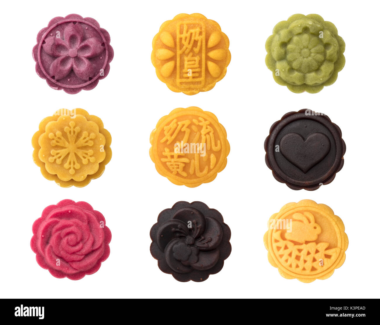 Handmad Mooncake Isolated on White Background in Full Depth of Field ...