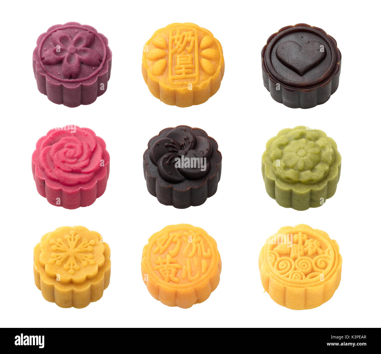 Handmad Mooncake Isolated on White Background in Full Depth of Field ...