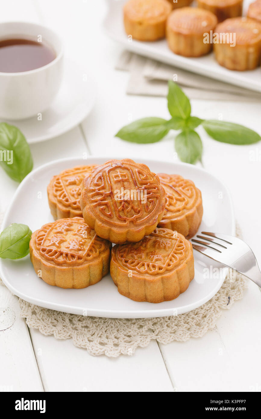Delicious Mooncake, a kind of traditional Chinese Snack for Mid-Autumn ...