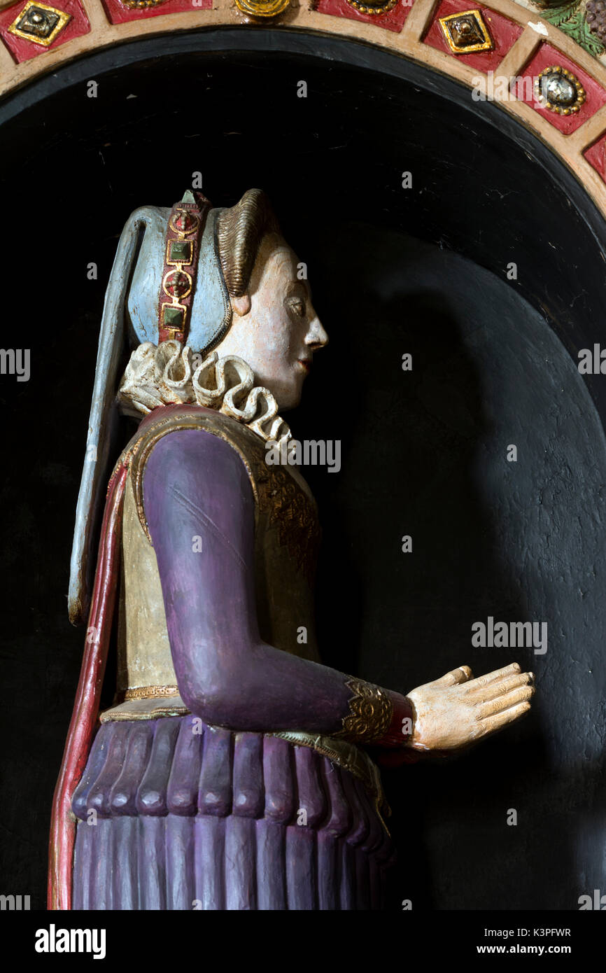 Washbourne family monument detail, St. Laurence`s Church, Wichenford ...