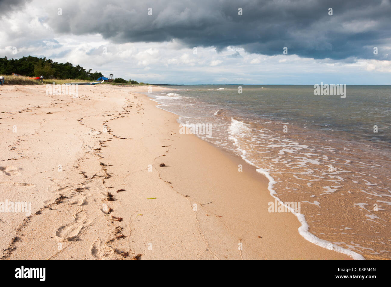 The beach outside Åhus, Sweden, A hot summer day Stock Photo - Alamy