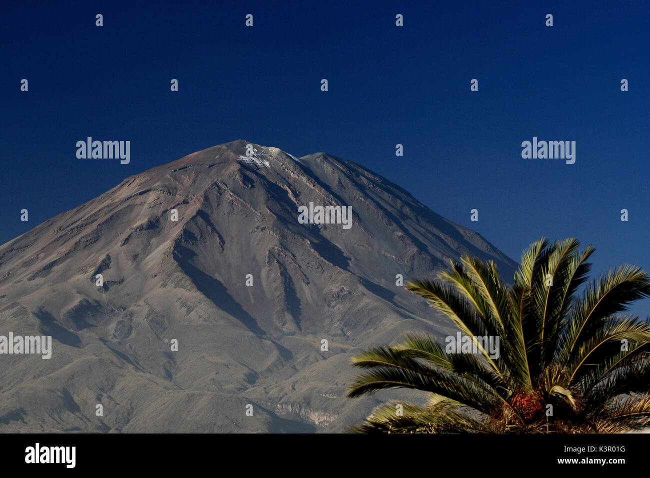 The mountain of volcano El Misti Arequipa, Peru. South America Stock ...
