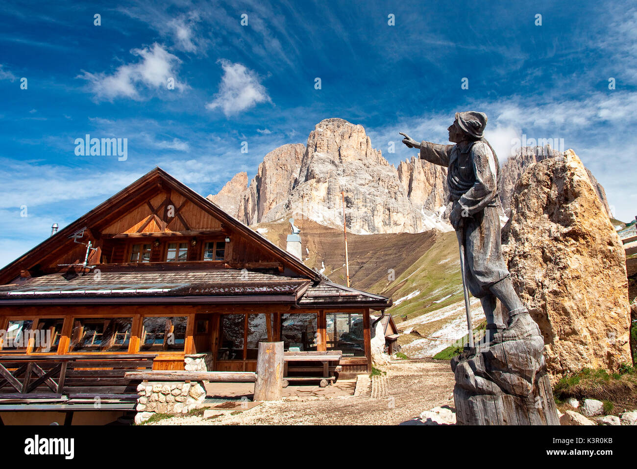 The Friedrich August hut along the trail "Federico Augusto", named by ...
