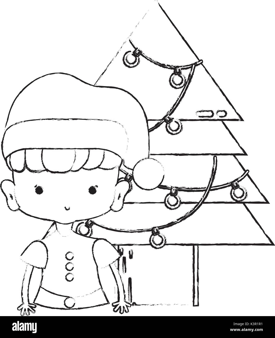 Beautiful figure pine tree Stock Vector Images - Alamy