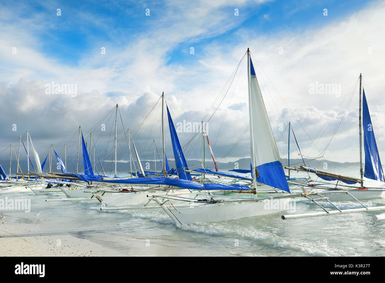 Sail boat at Boracay,Philippines Stock Photo - Alamy