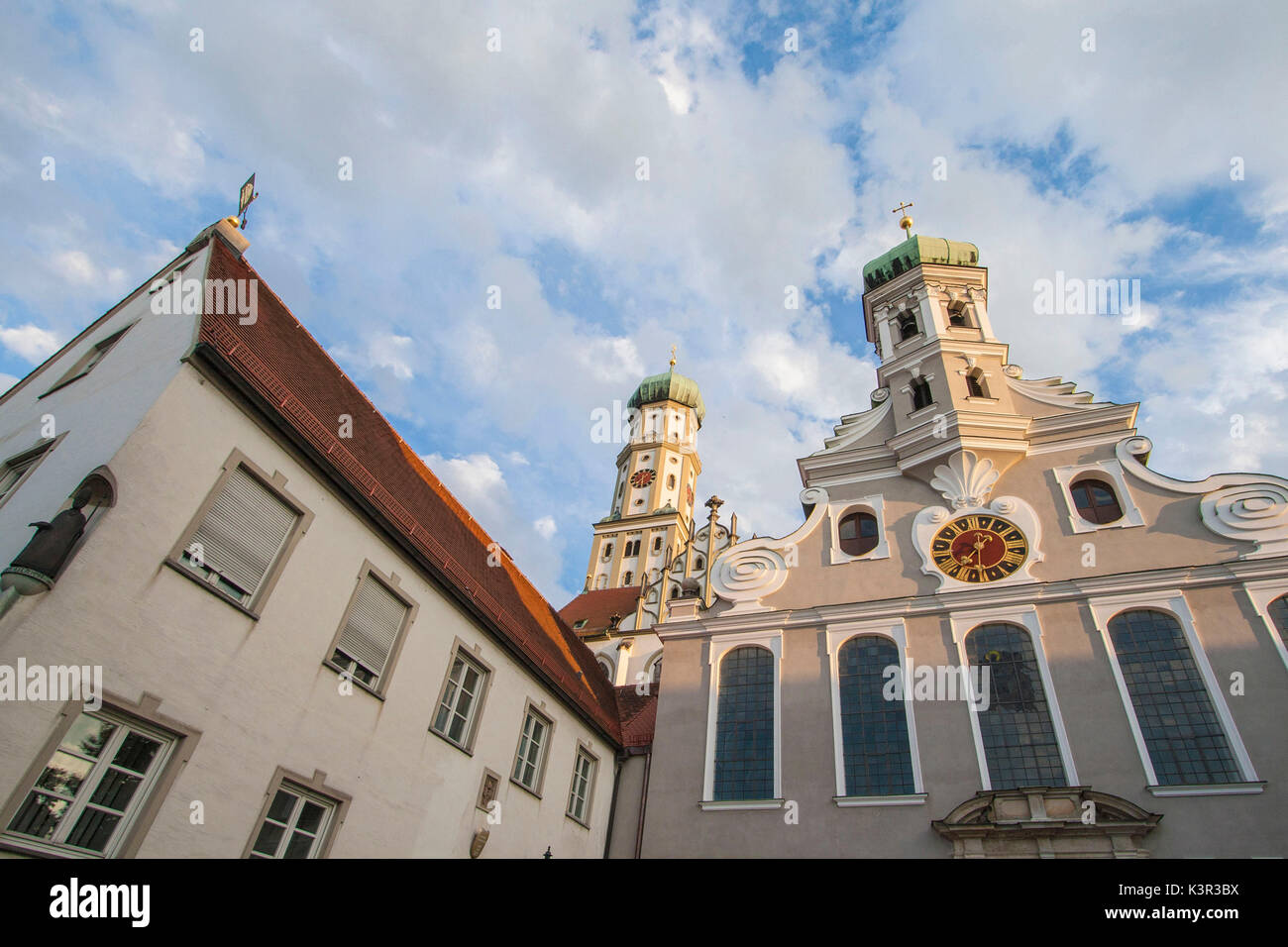 St Ulrich and St Afra Abbey Augsburg Bavaria Southern Germany Europe ...