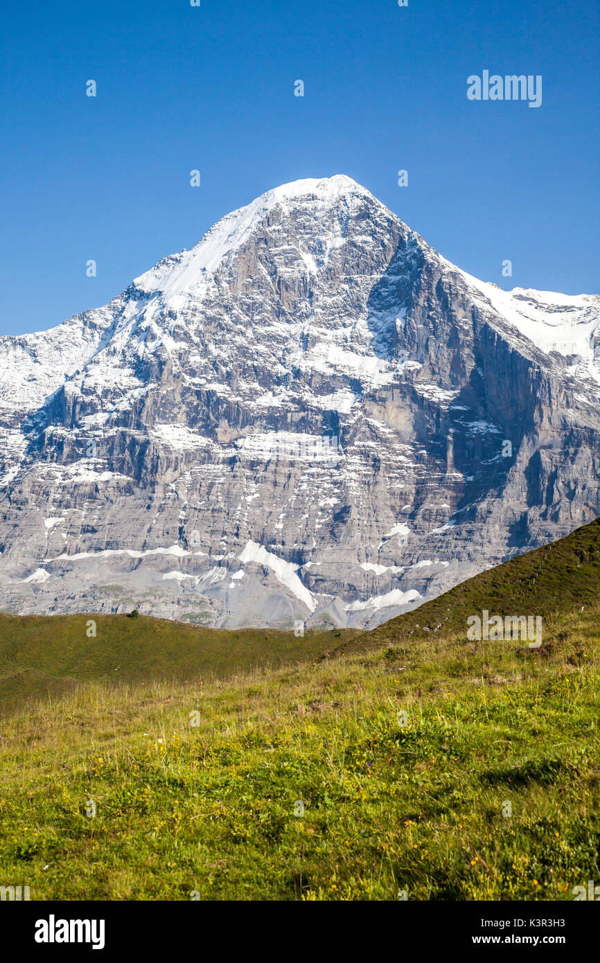 View of Mount Eiger from Männlichen Grindelwald Bernese Oberland Canton ...