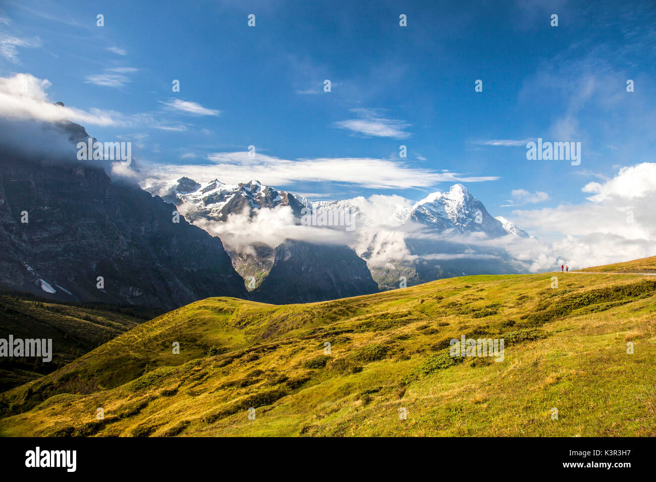 View of Mount Eiger from First Grindelwald Bernese Oberland Canton of ...