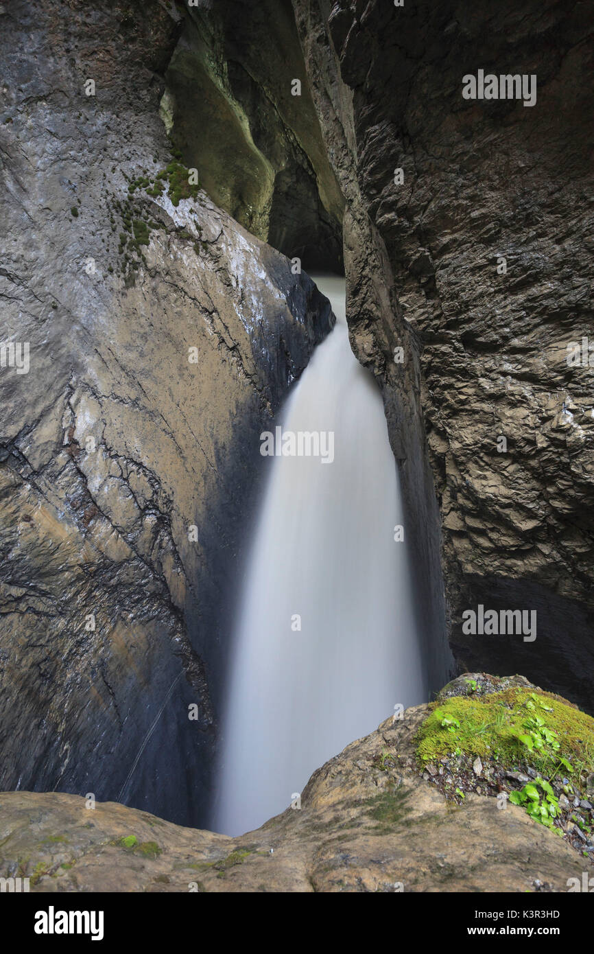 Waterfall in the Natural Park of Lauterbrunnen Grindelwald Bernese ...
