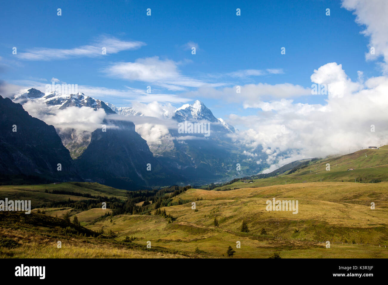 View of Mount Eiger from First Grindelwald Bernese Oberland Canton of ...