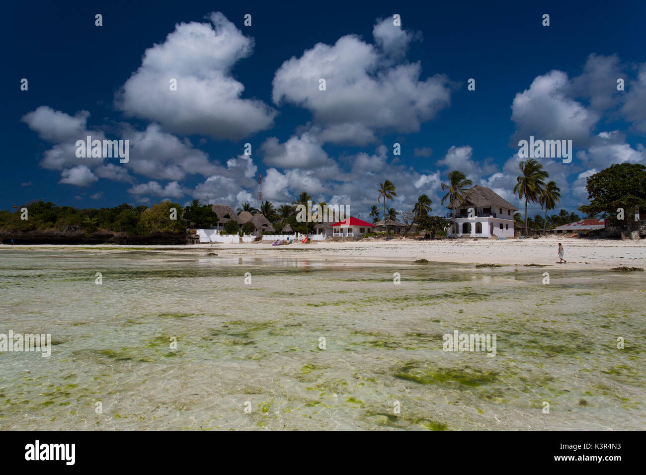 Beach and village in Jambiani, Zanzibar, Africa Stock Photo - Alamy