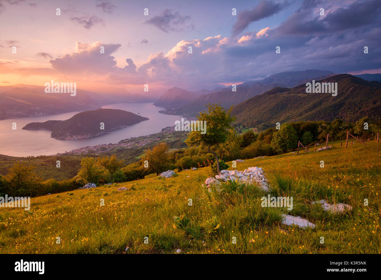 Iseo lake view from colmi of sulzano hi-res stock photography and ...