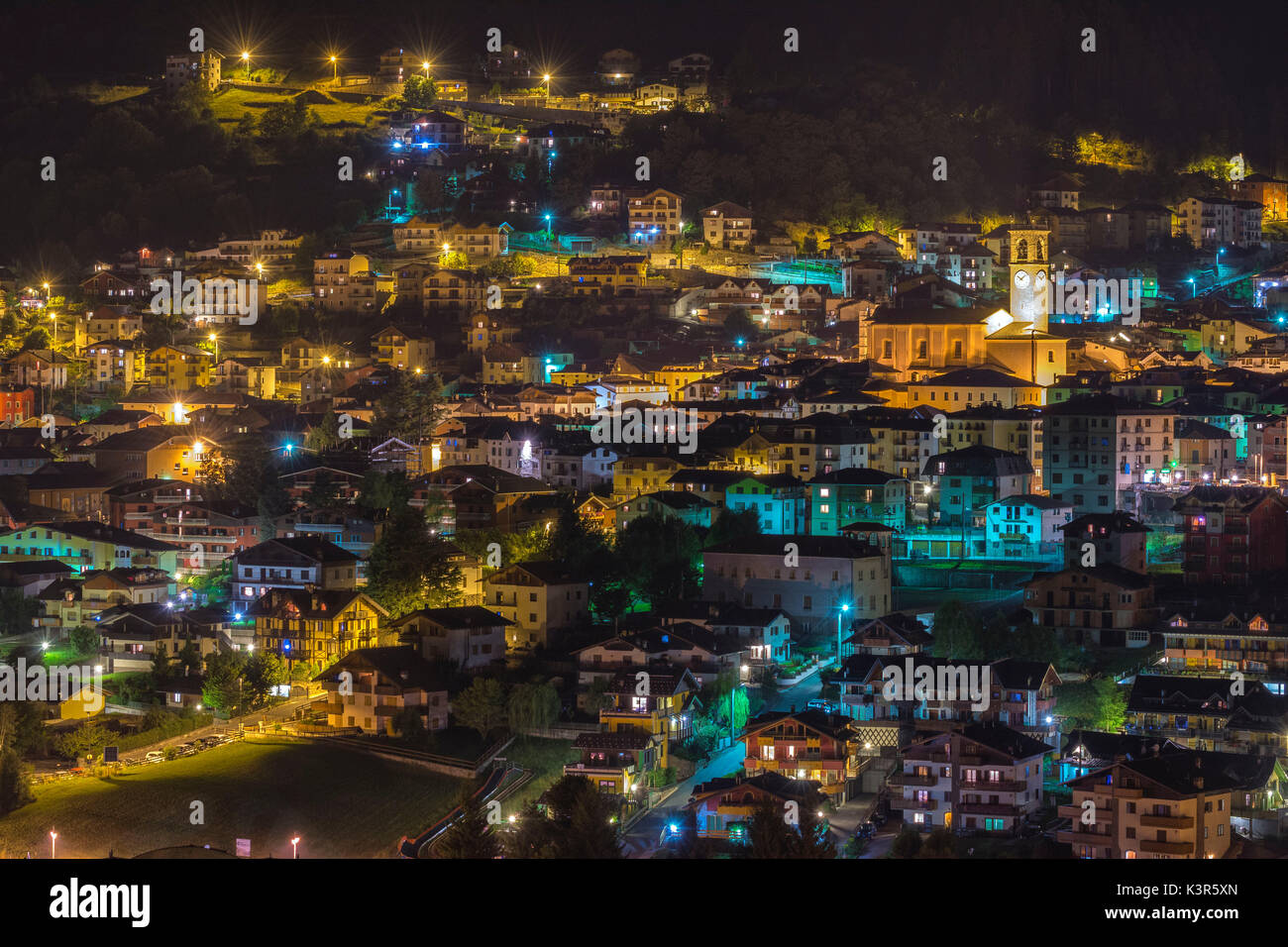 Vezza d'Oglio, province of Brescia, Italy Stock Photo - Alamy
