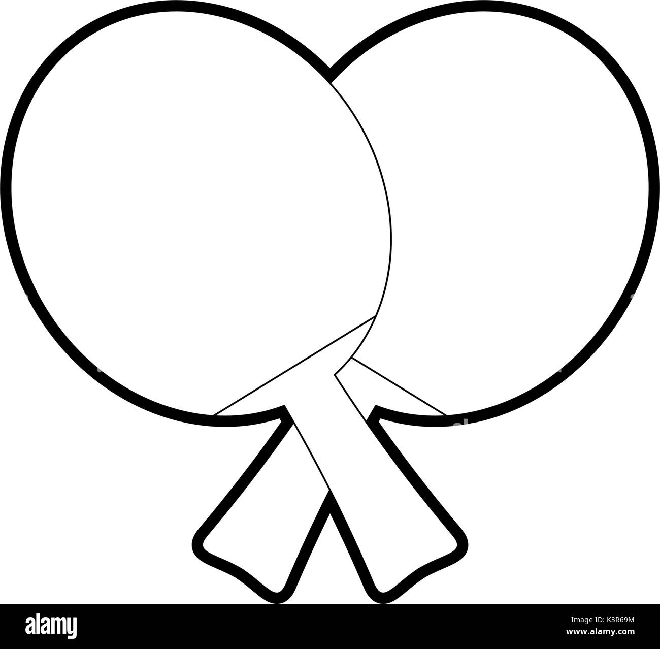 Isolated ping pong racket design Stock Vector Image & Art - Alamy