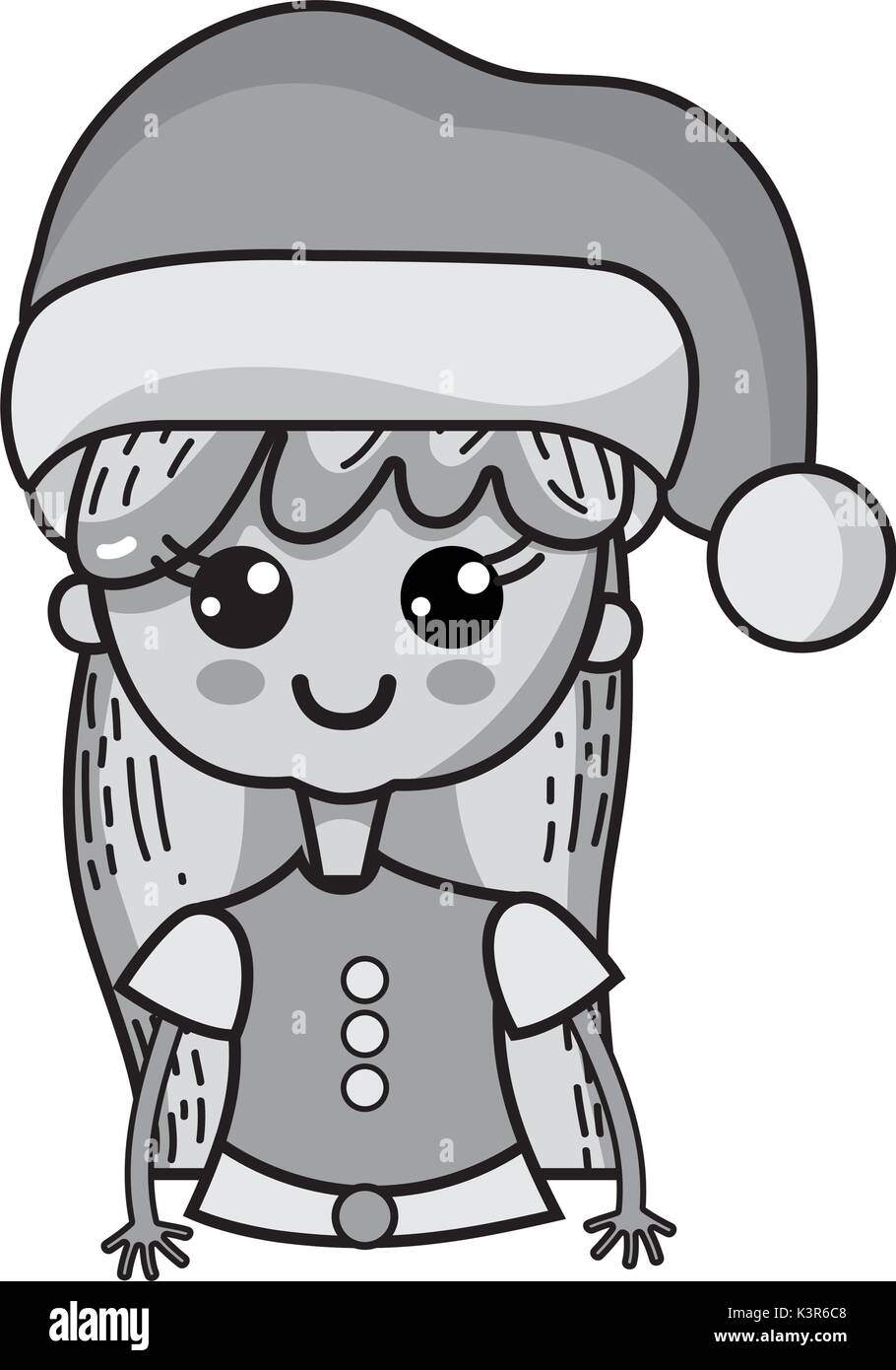Girl grayscale Stock Vector Images - Alamy