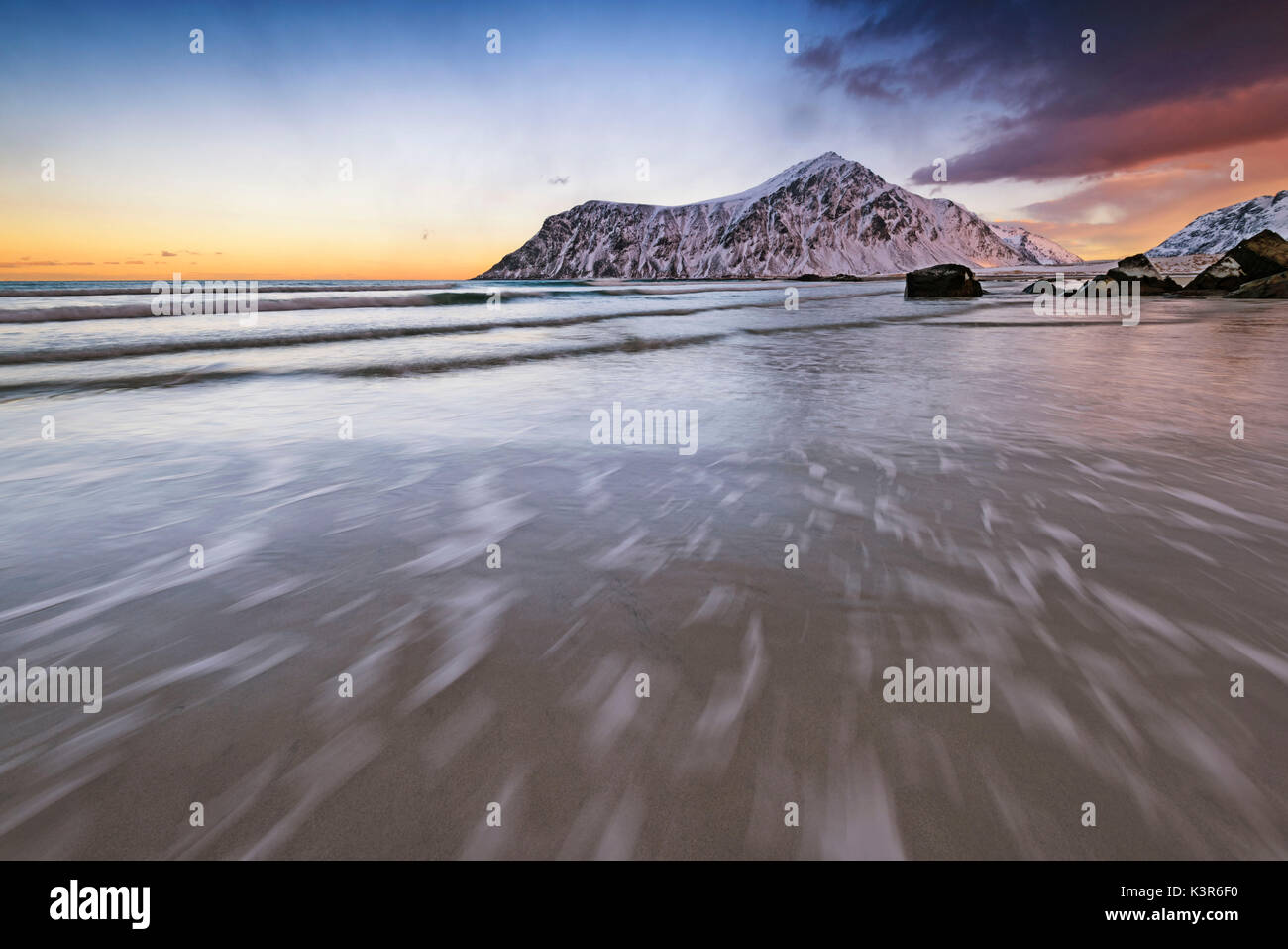 Skagsanden beach,Flakstad - Islands Lofoten , Norway Stock Photo - Alamy