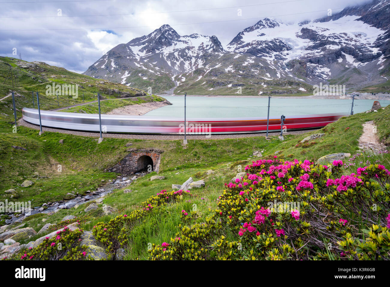 Passo del Bernina - Swizterland Long exposure of Bernina Express Stock ...