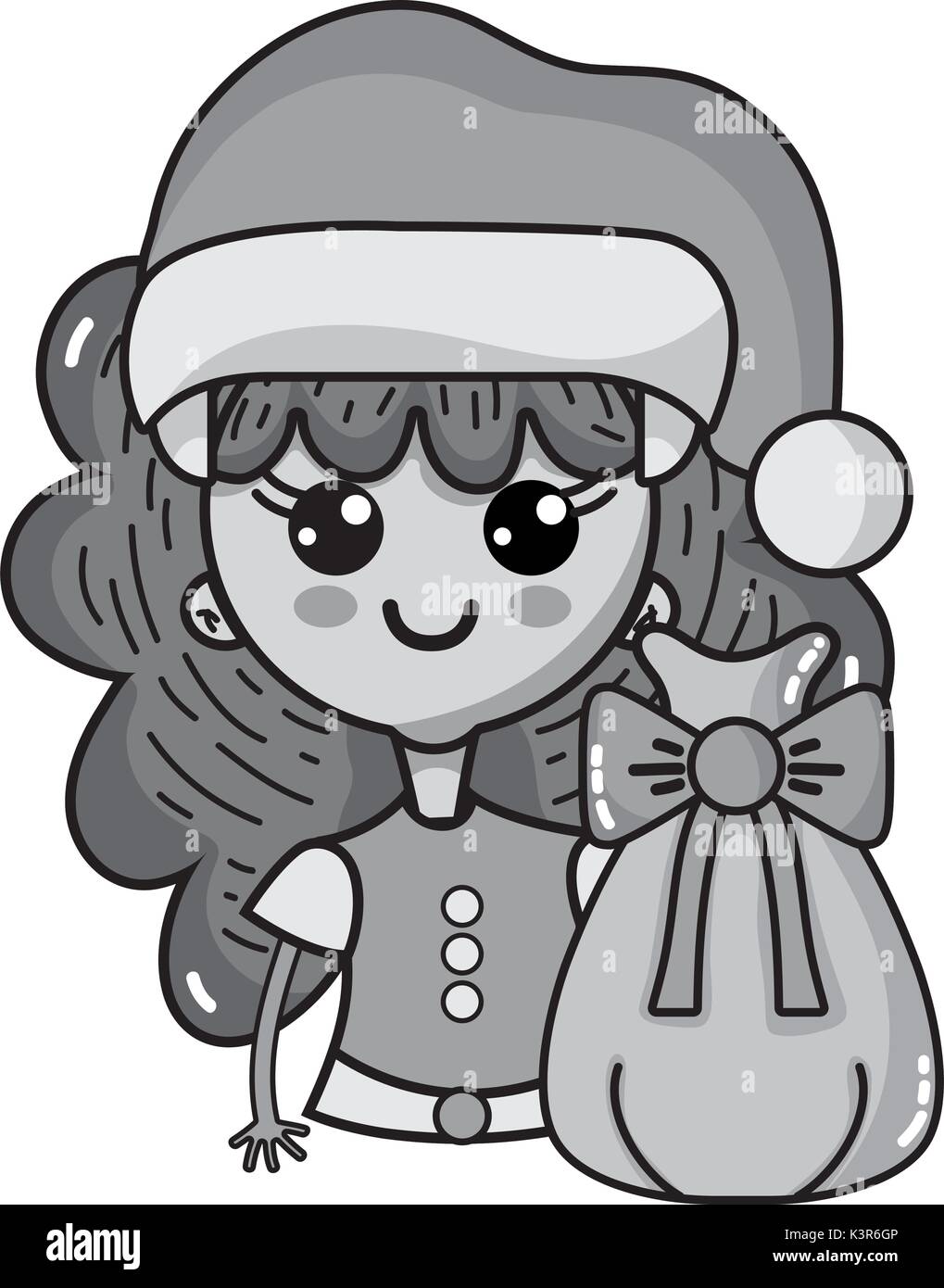 Girl grayscale Stock Vector Images - Alamy