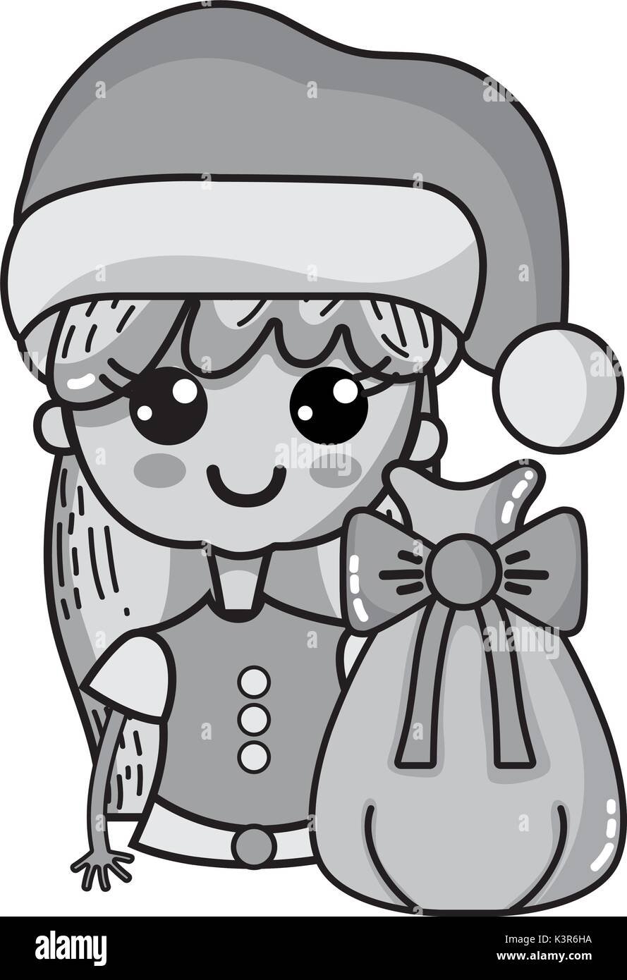 Girl grayscale Stock Vector Images - Alamy