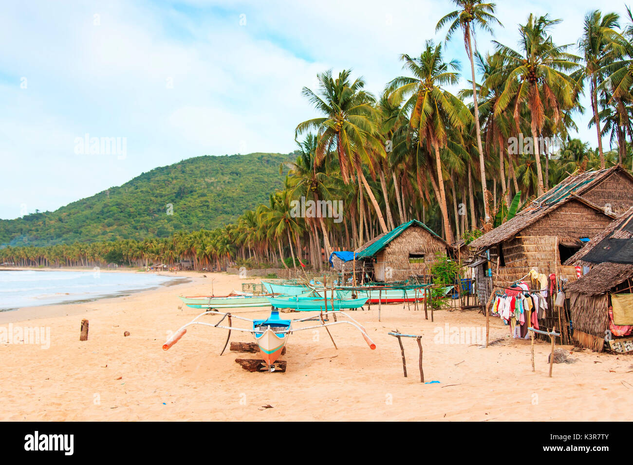 Beach of Nacpan in Palawan, Philippines Stock Photo - Alamy