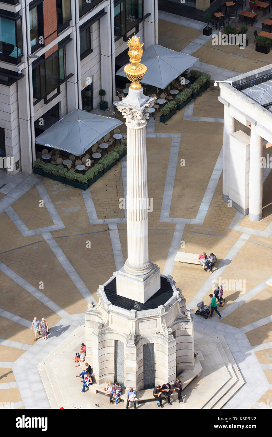 Corinthian column of Portland stone topped by a gold leaf covered ...