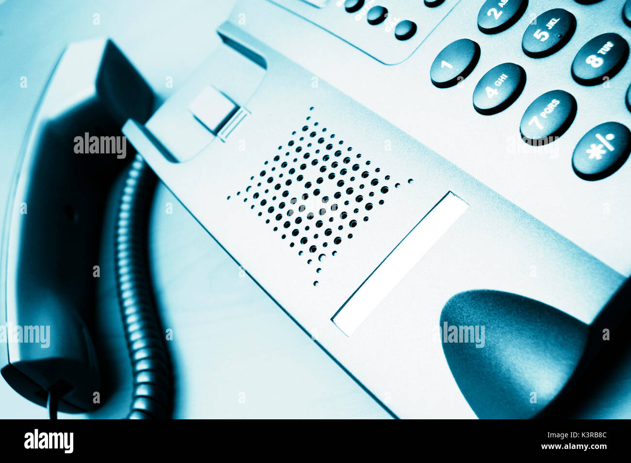 office dialing telephone with led screen Stock Photo - Alamy