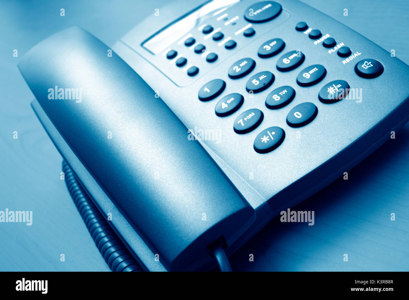 office dialing telephone with led screen Stock Photo - Alamy