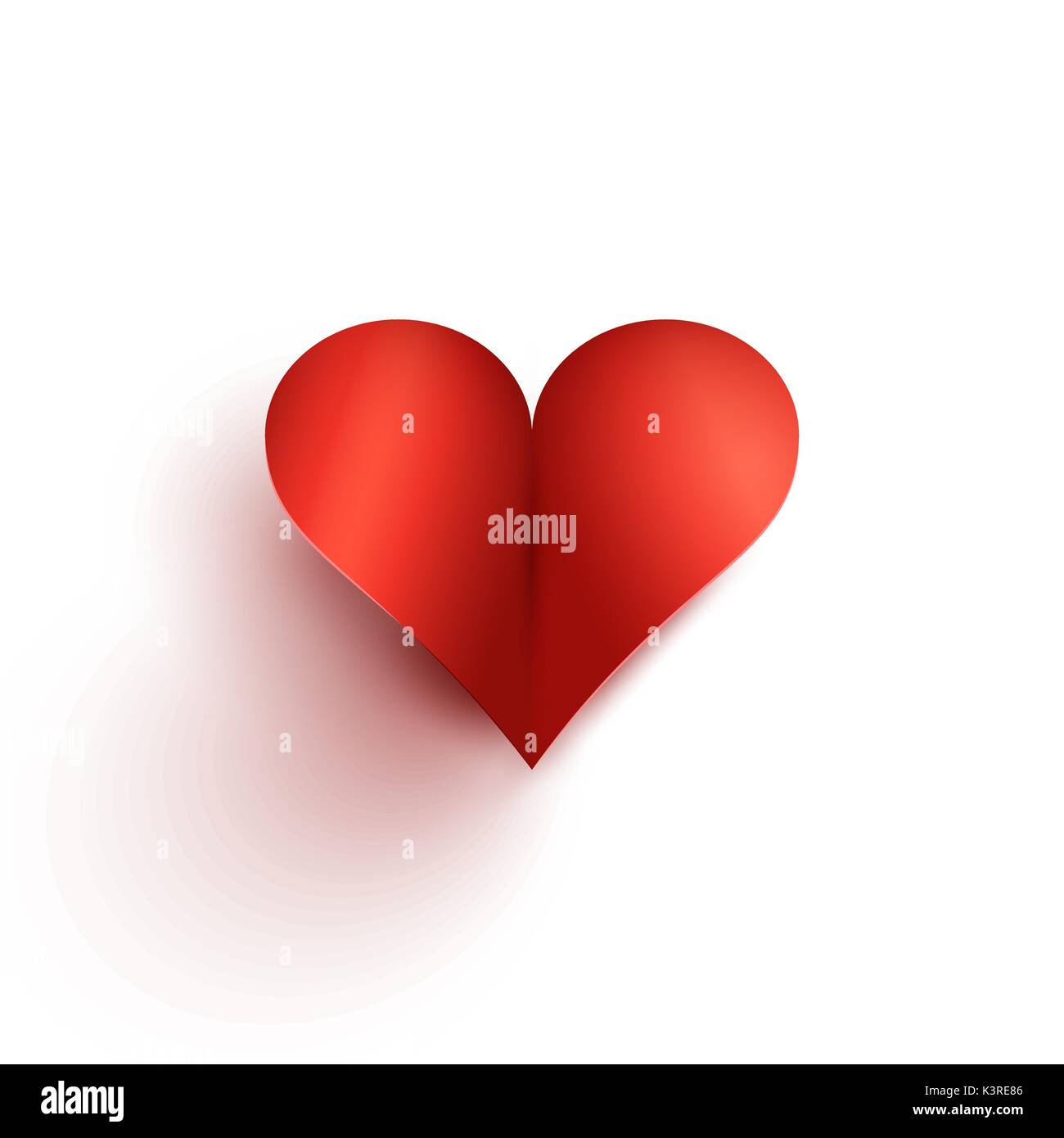 Illustration with a Red heart shape Stock Vector Image & Art - Alamy