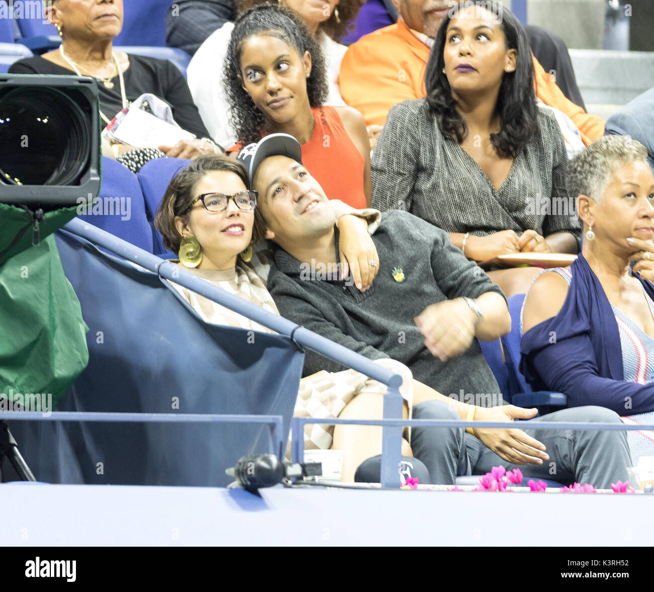 New York, United States. 02nd Sep, 2017. Vanessa Nadal & Lin Manuel ...