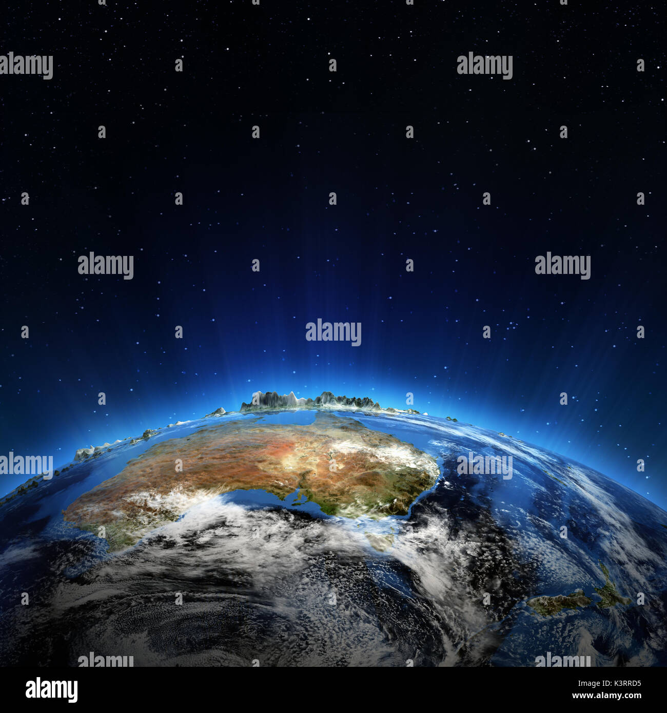 Australia cyclone 3d rendering Stock Photo - Alamy