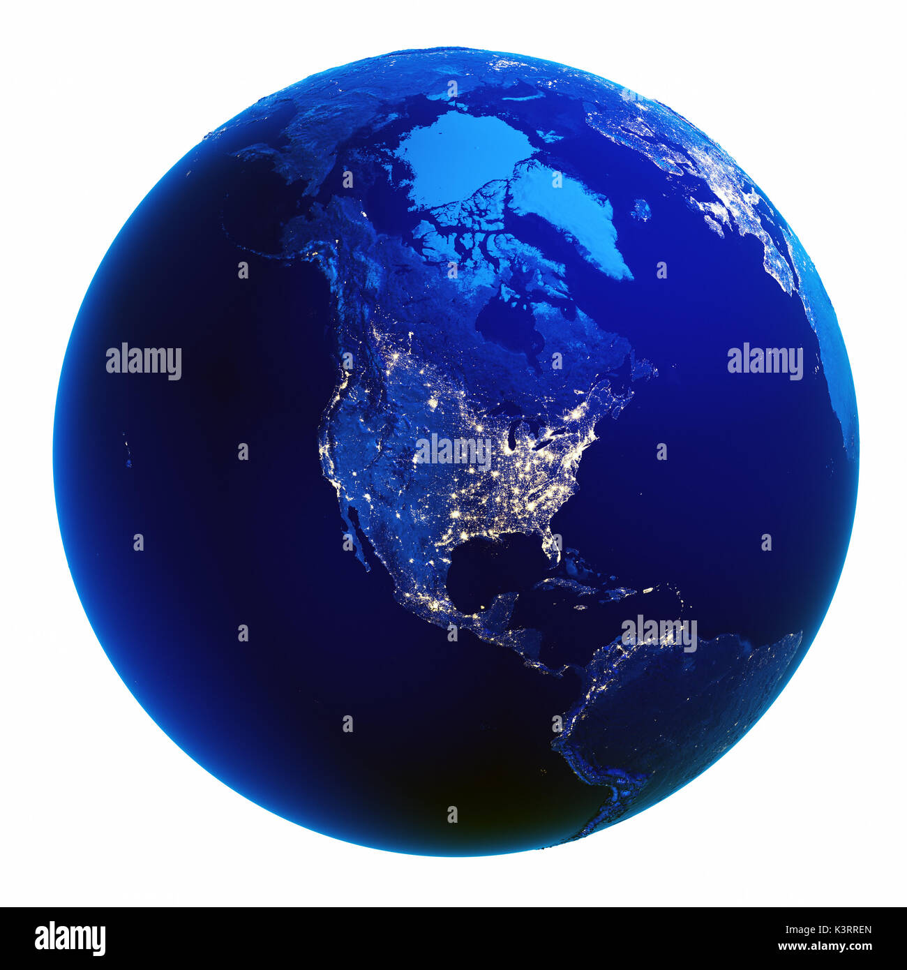 United States 3d rendering planet Stock Photo - Alamy