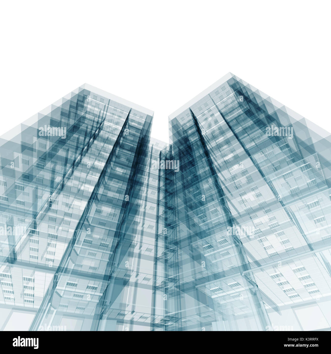 Modern building 3d rendering Stock Photo - Alamy