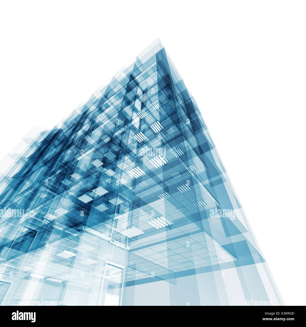 Modern building 3d rendering scene Stock Photo - Alamy