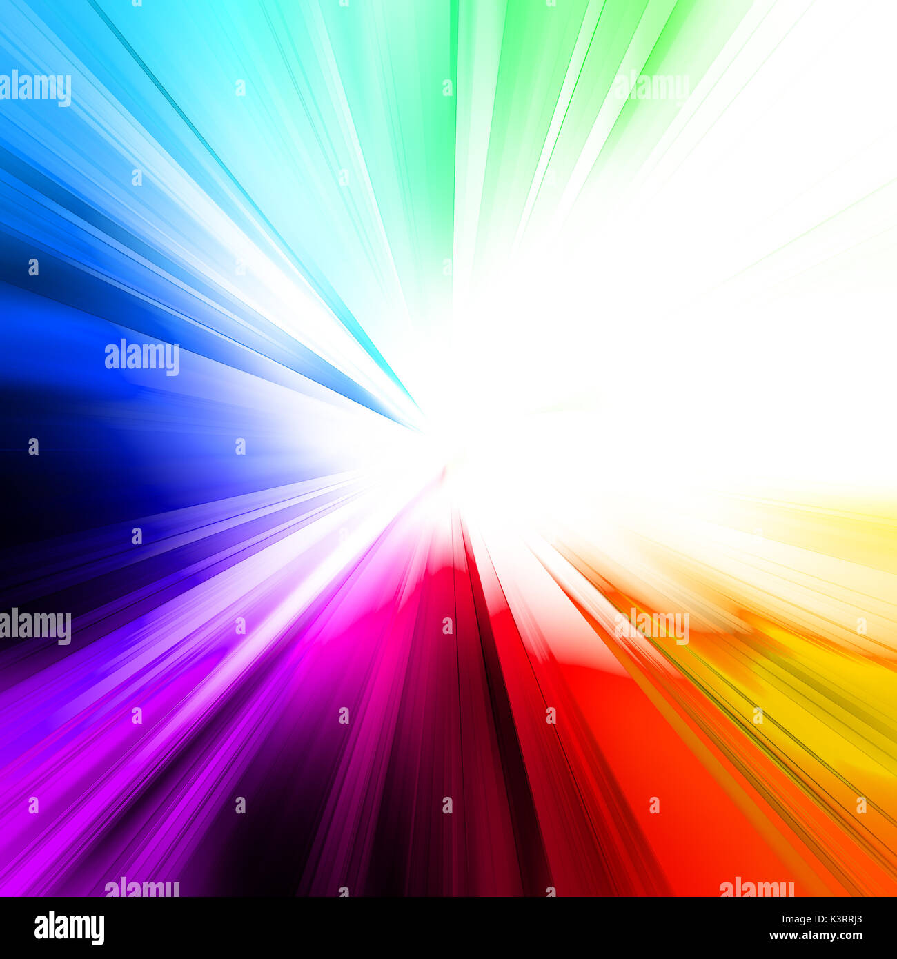 Abstract rainbow ray 3d rendering Stock Photo - Alamy