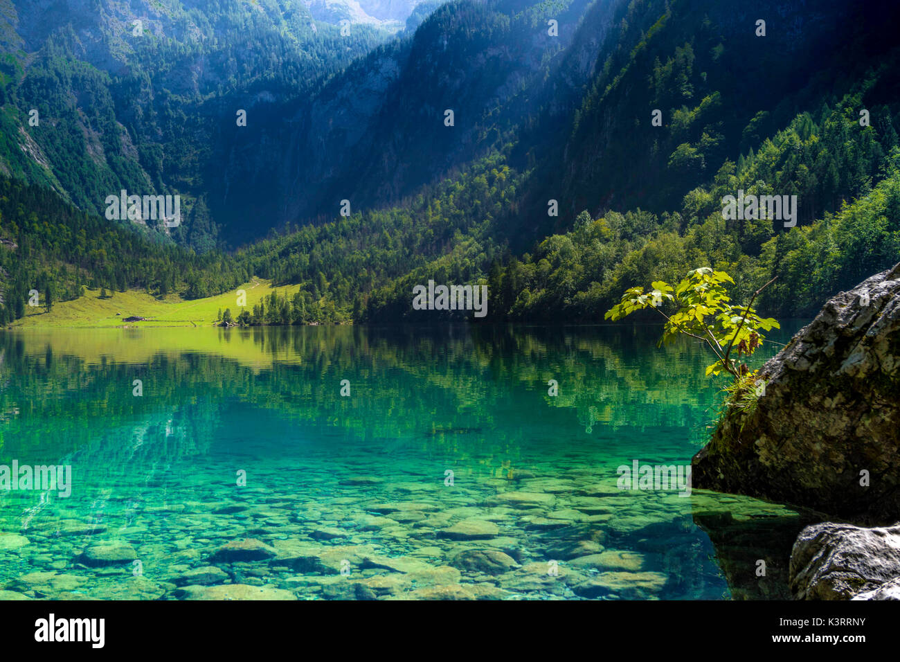 Berchtesgaden the obersee lake at berchtesgaden national park hi-res ...